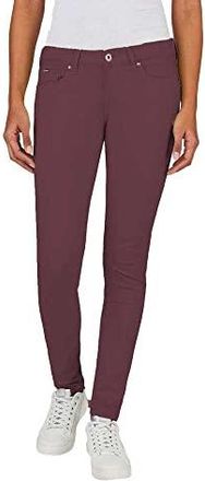 Pepe Jeans London Soho Femme Jeans, Red (Burgundy), 28W / 30L