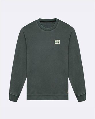 Faguo Sweat col rond oversize vert foncé - FANGO