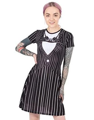 Disney Nightmare avant la robe de Noël Femme Jack Skellington Costume L