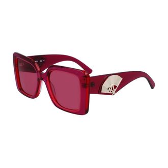 Karl Lagerfeld Femme, Accessoires, Rouge, Taille: ONE Size Lunettes de soleil oeil-de-chat &agrave; monture en ac&eacute;tate