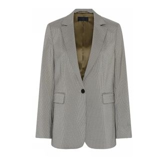 C.Ro Petit Check Blazer mit langen &Auml;rmeln - - Jackets - Damen - Grau - XL