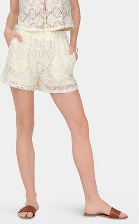 Jacqueline de Yong Stoffshorts Eva 15351501 Weiß Loose Fit