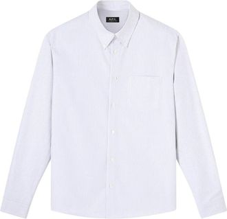 A.P.C. A.p.c., Homme, Chemises, Bleu, Taille: XL Chemise New Greg Stripes