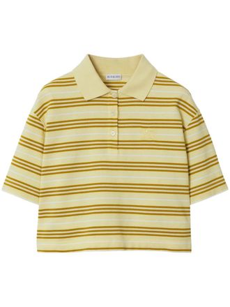 Burberry Gestreiftes Poloshirt - Gelb