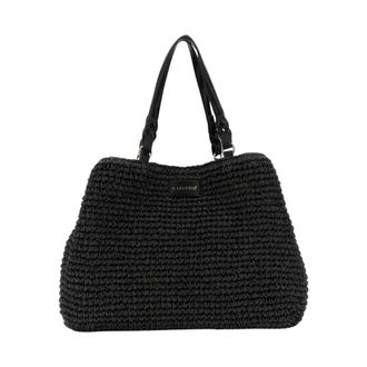 Caf&egrave;noir Femme, Sacs, Noir, Taille: ONE Size Crochet Shoulder Bag