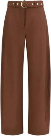 Pinko Pinko, Femme, Pantalons, Brun, Taille: 34 FR Pantalon avec Ceinture