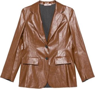 Carla G. veste à simple boutonnage - Marron