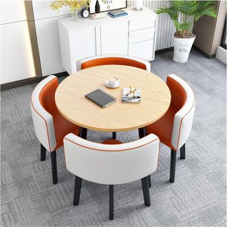 Generic Tisch im modernen Esszimmer, 4 Chaises Encastrables for den Empfang des B&uuml;ros, widerstandsf&auml;hig und langlebig(A1)