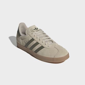 adidas Sneaker ADIDAS ORIGINALS GAZELLE, Herren, Gr. 38,5, khaki three, olive strata, gum4, Leder, Synthetik, Schuhe Sneaker, Topseller