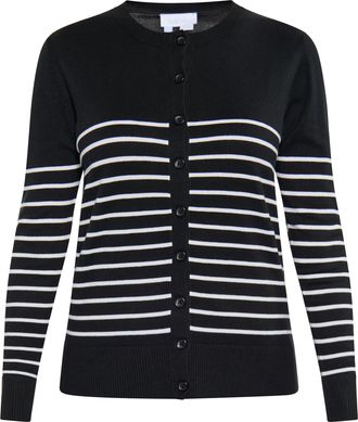 Usha Strickjacke Damen schwarz weiss