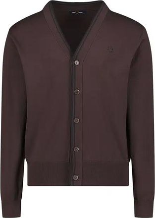 Fred Perry Herren Cardigan braun unifarben
