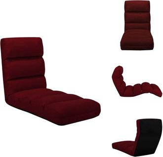 vidaXL Vidaxl - Bodenstuhl Faltbar Weinrot Kunstleder - Bodensegel - Loungebett - Gartenmöbel - Outdoor Möbel - Faltbarer Stuhl