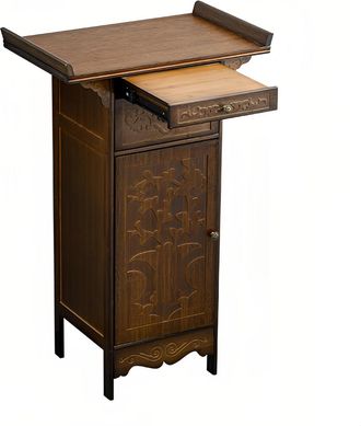 Generic Altartisch, Buddha-Nische im chinesischen Stil mit Stauraum, buddhistischer Altarschrank aus Bambus mit Auszugsfach und Schublade f&uuml;r Zuhause oder Tem