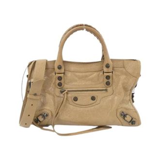 Balenciaga Pre-owned Le City Small Lambskin Bag - Femme - Pre-owned - Beige - Taille: ONE Size