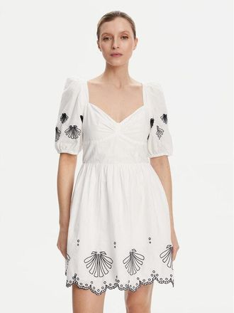 French Connection Sommerkleid 71YOT Weiß Regular Fit