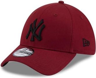 New Era New York Yankees MLB Fankappe Rot Teamlogo Baseball Cap NY 39Thirty gebogener Schirm - S-M (6 3/8-7 1/4)