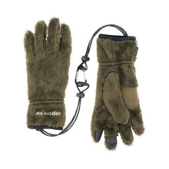 And Wander Homme, Accessoires, Vert, Taille: S High Loft Fleece Gloves