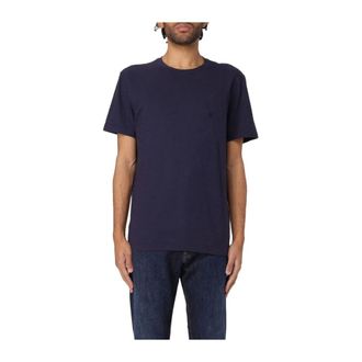 Dondup Homme, Tops, Bleu, Taille: XL T-shirt Logo Flamme en Coton