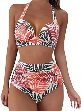 Generic Ensemble bikini pour femme &eacute;l&eacute;gant et sexy - Deux pi&egrave;ces - Triangle - Col en V - Push Up - Bikini - Maillot de bain - Maillot de bain Curvy - Haut de 