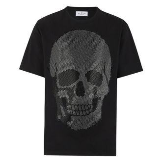 Philipp Plein Rundhals-T-Shirt Skull Stones - - Tops - Herren - Schwarzk - L