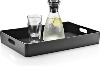 Eva Solo | Serviertablett Black | rutschfest durch Gummibeschichtung innen | Schwarz