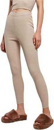 Urban Classics Legging pour Femme Rib Knit Pantalon de Yoga, Taupe, XL
