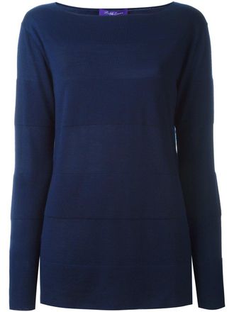 Ralph Lauren Collection pull en cachemire à col bateau - Bleu