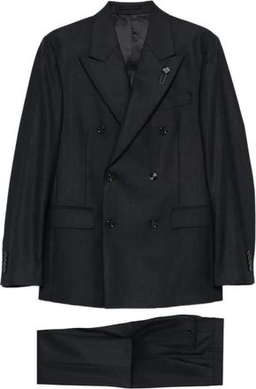 Lardini Costume crois&eacute; &agrave; rayures tennis - Homme - Costumes - Bleu - Taille: M