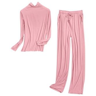 Generic V&ecirc;tements de repos pour femme, ensemble de v&ecirc;tements de nuit &eacute;l&eacute;gants, d&eacute;contract&eacute;s, avec boutons, confortable, doux, pantalon &agrave; taille &eacute;lastique de c
