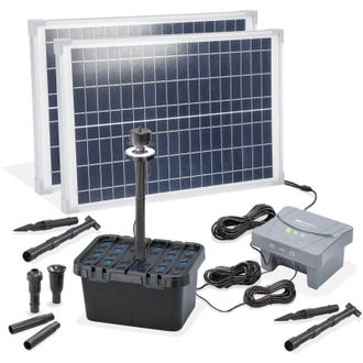 Esotec Solar Teichfilterset Profi 50/1400 led LiFePo4 Akku Solarmodule 100954 - Esotec