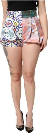 Dolce & Gabbana Shorts mit Fliesen-Blumenprint - - Shorts - Damen - Mehrfarbig - L