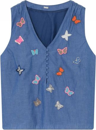 Gustav Femme, Tops, Bleu, Taille: 36 FR D&eacute;bardeur