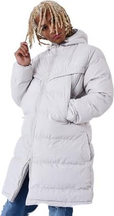 Project X Paris Doudoune Longue à Capuche Gris clair M