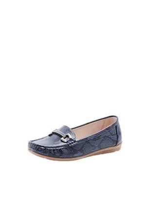 Damart Mocassins Motif Animalier Bleu Taille 36