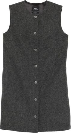 A.P.C. A.p.c., Femme, Robes, Gris, Taille: 36 FR Robe boutonn&eacute;e