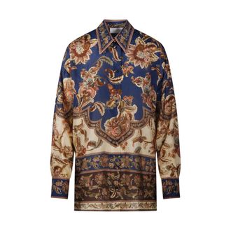 Zimmermann Femme, Blouses et Chemises, Multicolore, Taille: 38 FR Aster Relaxed Shirt
