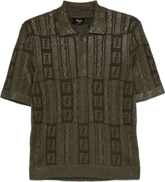 Fendi FF Sparkle Poloshirt - Grün