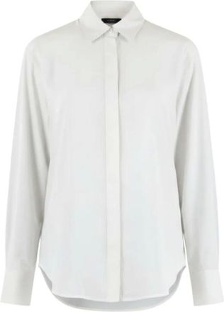 Pinko Pinko, Femme, Blouses et Chemises, Blanc, Taille: 42 FR Long Sleeve Collared Shirt