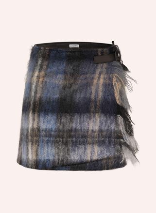 Loewe Wickelrock Mit Mohair blau