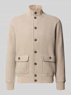 Ragman Strickjacke aus Wolle mit Stehkragen