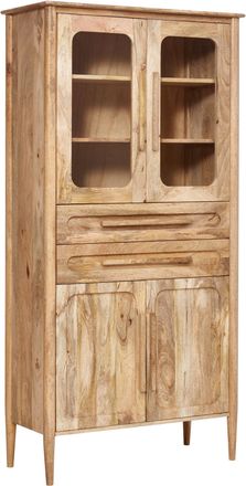 Livetastic Buffet, Natur, Holz, Mangoholz,Mangoholz,Mangoholz, massiv, 3 F&auml;cher, 2 Schubladen, 90x180x40 cm, K&uuml;chen, K&uuml;chenm&ouml;bel, Buffetschr&auml;nke