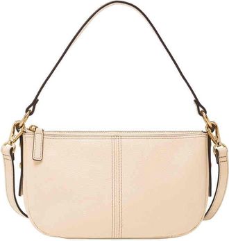 Fossil Huntington Leder oder Polyester Geldbörsen-Set für Herren, Cremeweiß