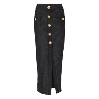 Balmain Schwarzer Seiden- & Nylonrock - - Skirts - Damen - Schwarzk - S