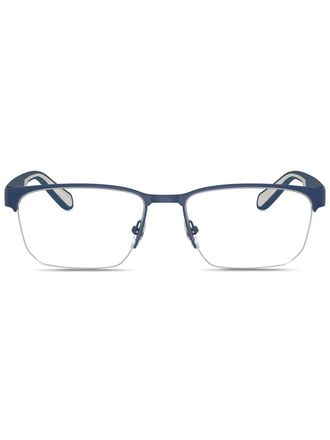 Emporio Armani lunettes de vue à logo gravé - Bleu