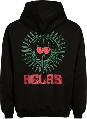 H&eacute;las. Sweatshirt imprim&eacute; en coton m&eacute;lang&eacute;
