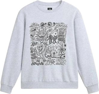 Vans Skool Doodle Ft Relaxed Crew - - Sweatshirts & Hoodies - Herren - Grau - XL