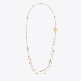 Tory Burch Lange Moondance Halskette mit Perlen
