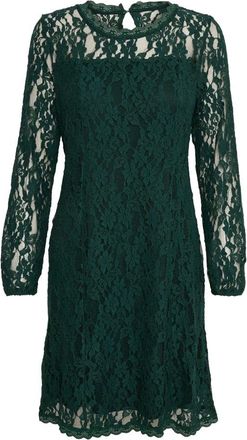 Cream Spitzenkleid mit Puff&auml;rmeln - - Dresses - Damen - Gr&uuml;n - S