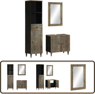 vidaXL Vidaxl - 3-tlg. Badmöbel-Set Massivholz Mango