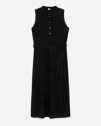 Arket Kleid Aus Stretch-Viskose -Schwarz